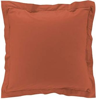 Douceur d'Int&eacute;rieur DOUCEUR DINTERIEUR Kissenbezug mit Stehsaum, 63 x 63 cm, Perkal Terrakotta