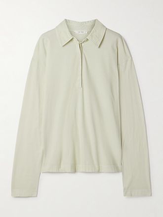 The Row Polo En Jersey De Coton Peigné Roddie - Vert