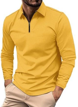 Generic Chemise gaufr&eacute;e &agrave; manches longues pour homme - Col standard - Col standard - Coupe confortable - Couleur unie - D&eacute;contract&eacute; et l&eacute;ger - Pour le travail