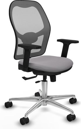 Piqueras y Crespo B&uuml;rostuhl, Grau, 2D-Armlehnen, h&ouml;henverstellbare Lendenwirbelst&uuml;tze, ausgestattet mit Syncro/Traslack und Schaumstoff, Rollen 65 mm, Nylon, Grau/Grau