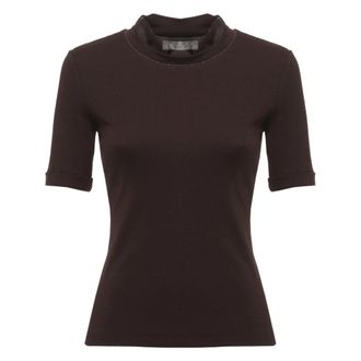 PANICALE Baumwoll-T-Shirt - - Tops - Damen - Braun - XS