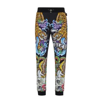 Philipp Plein Homme, Pantalons, Noir, Taille: 3XL Jogging Pantalons Tattoo