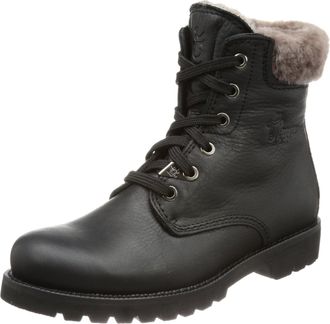 Panama Jack Panama 03 Igloo Damen Warm gef&uuml;ttert Biker Boots Kurzschaft Stiefel & Stiefeletten, Schwarz (Black), 38 EU