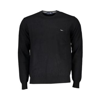 Harmont & Blaine Eleganter Rundhals Pullover mit Stickerei - - Knitwear - Herren - Schwarzk - 2XL