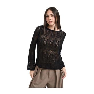 Liu Jo Femme, Pulls, Noir, Taille: 38 FR Maglia traforata
