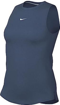 Nike W NK One DF STD Tank Vest, Bleu diffus/Blanc, XS Femme
