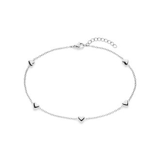 s.Oliver Anklet - Elegante Fu&szlig;kette aus poliertem Edelstahl - silber - Rolokette verstellbar bis 27 cm - wasserfest & hautfreundlich