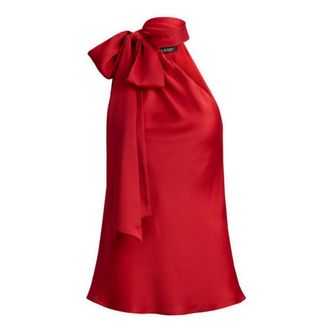 Ralph Lauren Femme, Tops, Rouge, Taille: 34 FR Top &agrave; col nou&eacute;