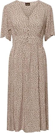 Pieces Damen Pctala Ss Midi Dress Noos Bc, Indian Tan/AOP:Leo,XS