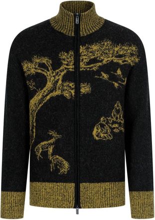 Shanghai Tang Cardigan aus Jacquard - Schwarz