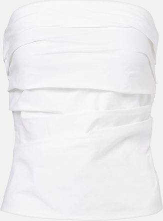 Proenza Schouler Top bustier White Label Maisy en coton m&eacute;lang&eacute;