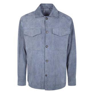 Lardini Homme, Vestes, Bleu, Taille: M Nappa Shirt