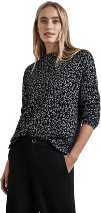 Street One Damen A322365 Flauschiges Leo-Shirt,Mehrfarbig, 38