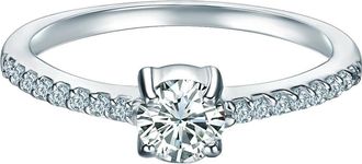 Trilani Ring - Ring Sterling Silber Zirkonia wei&szlig; - Gr. 47 - in Silber - f&uuml;r Damen