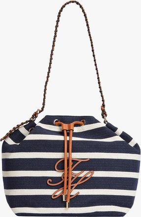 Tommy Hilfiger Sac seau ajustable ray&eacute; &agrave; logo en coton m&eacute;lang&eacute;