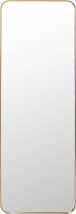 Kare Design Design Wandspiegel Simply, Gold, Spiegel, Ankleidespiegel, mit Rahmen, Flur, Wohnzimmer, Schlafzimmer, 200x70 cm