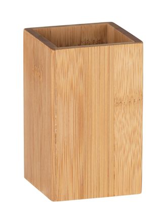 WENKO Zahnputzbecher Padua, Braun, Ma&szlig;e (B x H x T): 7 x 11 x 7 cm