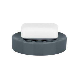 Spirella Kollektion Tube, Seifenablage, 11,0 x 11,0 x 2,6 cm, Steingut, Grau