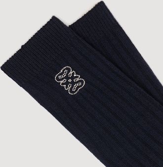 Sandro Chaussettes c&ocirc;tel&eacute;es &agrave; logo