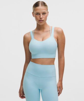 lululemon Like a Cloud Longline-BH Leichter Halt D/DD-Cups f&uuml;r Frauen - Gr&ouml;&szlig;e 10 in Foam Cloud