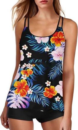 Generic Ensemble tankini pour femme - Maillot de bain deux pi&egrave;ces - Maillot de bain push-up - &Eacute;l&eacute;gant - Simple - Maillot de bain - Maillot de bain sportif rem