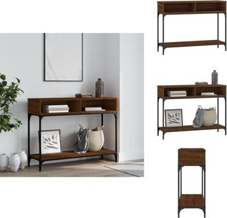 vidaXL Konsolentisch Braun Eichen-Optik 100x30,5x75 cm Holzwerkstoff - Konsolentisch - Wohnraumgestaltung - Sideboard - Eiche Optik - Holzmöbel - Home &