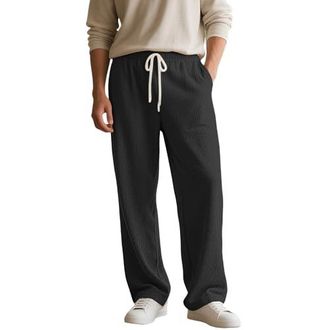 Generic Pantalon de loisirs pour homme - Pantalon de jogging long - Respirant - &Eacute;l&eacute;gant - Confortable - Pantalon de course ample - Pantalon de surv&ecirc;tement bag