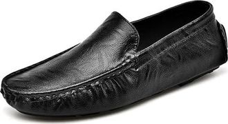 Generic Mocassins for Hommes &agrave; Bout Rond en Cuir PU, l&eacute;gers, antid&eacute;rapants, Talon Plat, &agrave; Enfiler for lext&eacute;rieur(Noir,42 EU)
