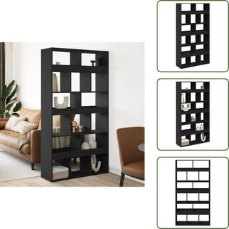vidaXL Vidaxl - Raumteiler Schwarz 100x33x187,5 cm Holzwerkstoff - Raumteiler - Raumtrenner - Regal Raumteiler - Regal Raumtrenner