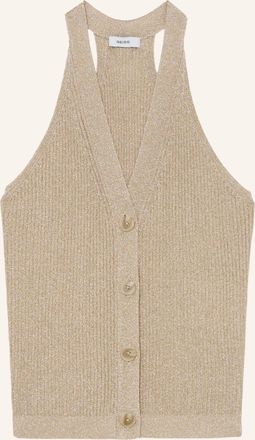Reiss Reiss Strickweste Liliana Mit Glitzergarn gold