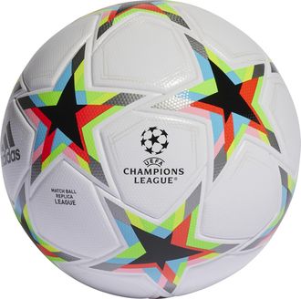 adidas Unisex-Erwachsene UCL League Ball, Weiß/Silber Metallic/Bright Cyan/Schwarz, 4