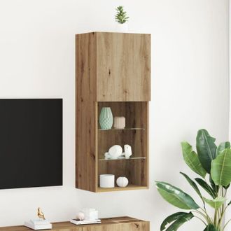 vidaXL vidaXL TV-Schrank mit LED-Lichtern Artisan Eiche 40,5x30x102 cm