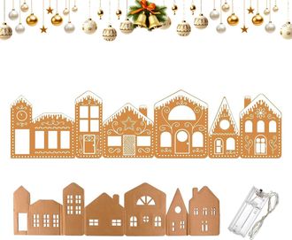 Generico Weihnachtsdorfh&auml;user, rustikale Tische, Weihnachtsh&auml;user, faltbar, Weihnachtsdekoration, f&uuml;r Landk&uuml;che, Schlafzimmer, Wohnzimmer, B&uuml;ro, Gesch&auml;ft, Part