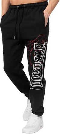 Lonsdale London Dartford Homme Bas de surv&ecirc;tement Noir XXL 100% Coton Confortable