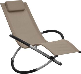 vidaXL Vidaxl - Chaise longue pour enfants Acier Taupe