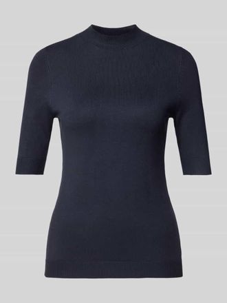 Comma Strickpullover mit 1/2-Arm und Stehkragen
