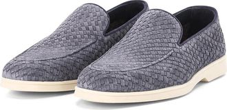 Doucal's Low-Top Sneaker - Loafer aus Veloursleder - Gr. 42,5 (EU) - in Blau - f&uuml;r Damen