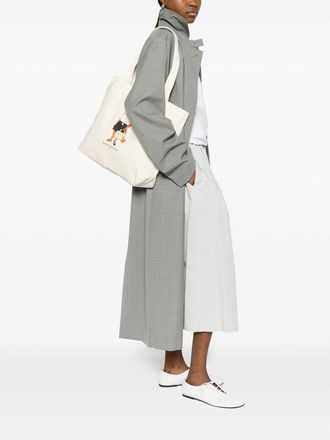 Maison Kitsun&eacute; Ecru Tote Bag - Beige