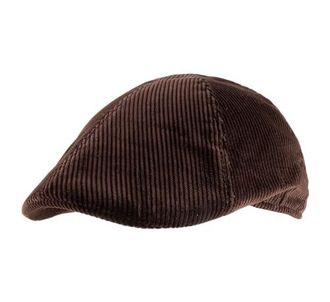 Classic Italy B&eacute;ret - Casquette Plate Homme ou Femme Classic Duckbill Velours - Taille 54 cm - Marron