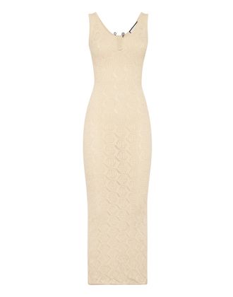 Philipp Plein Viscose Long Dress Monogram