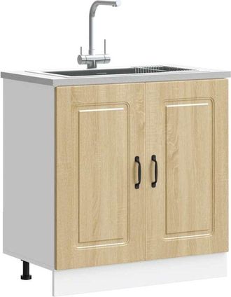vidaXL Spülenunterschrank Kalmar Sonoma-Eiche 80x46x81,5 cm - Vidaxl