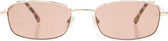 Victoria Beckham Femme, Accessoires, Jaune, Taille: ONE Size Slim Metal Rectangular Lunettes de soleil