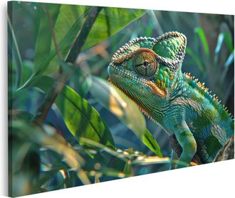 Islandburner Prime Bild auf Leinwand Farbenpracht Chamäleon im Dschungellicht Bilder Wandbilder Poster