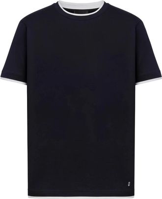 Dondup Homme, Tops, Bleu, Taille: XL T-shirt ras du cou Regular