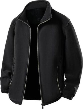 Generic Veste polaire chaude pour homme - Veste dhiver pour homme avec col montant - Doublure polaire - Veste thermique l&eacute;g&egrave;re et coupe-vent - Veste de transi