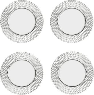 Villeroy & Boch Boston 4er Set Platzteller 32x32cm klar Kristallglas