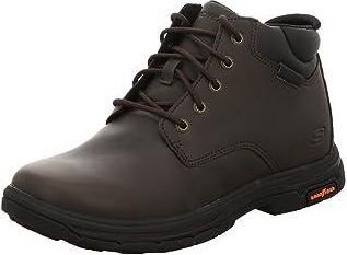 Skechers Homme Segment 2.0 Brogden Bottine Chukka, Cuir Cacao, 43 EU