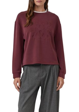 s.Oliver Scuba-Sweatshirt im Relaxed Fit mit Prägung