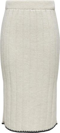 Only Damen ONLCHICK Stitch MV Skirt KNT Rock, Pumice Stone/Detail:Black, 40