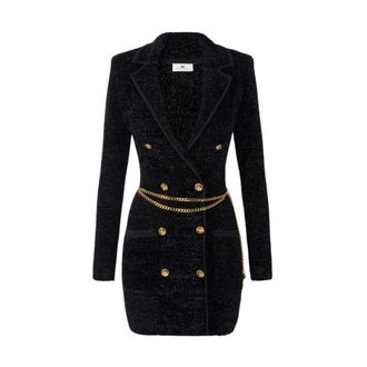 Elisabetta Franchi Damen, Kleider, Schwarzk, LGr&ouml;&szlig;e